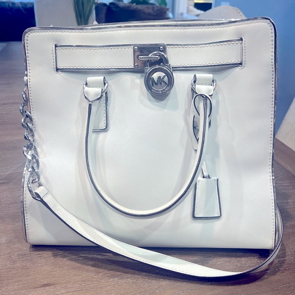 MICHAEL Michael Kors | Bags | Michael Khors White Handbag | Poshmark
